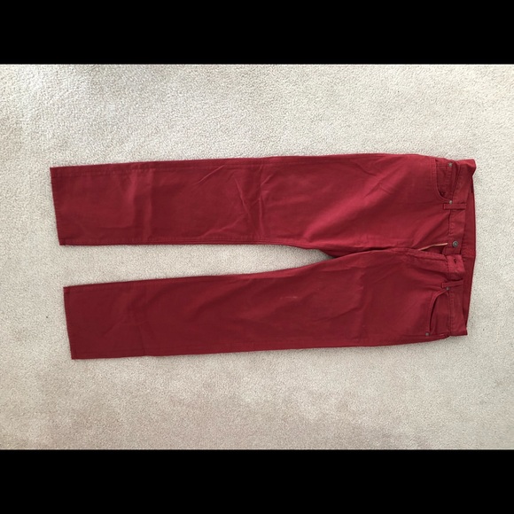 7 For All Mankind | Pants | 7 For All Mankind Red Pants | Poshmark